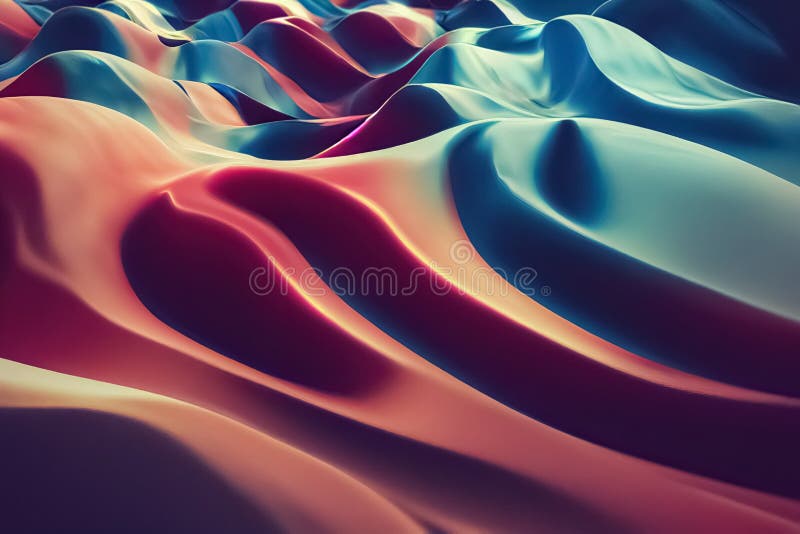 Multicolored Liquid Wavy Dynamic Fluid Abstract Background. Undulating ...