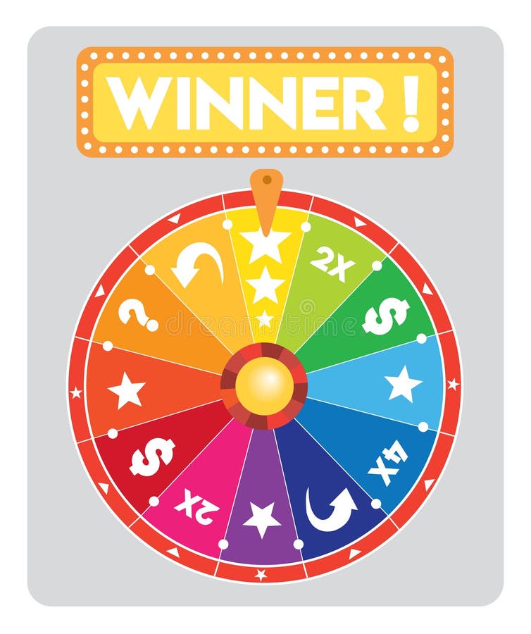 Multicolored Lucky Wheel Flat Illustration Stock Vector - Illustration ...