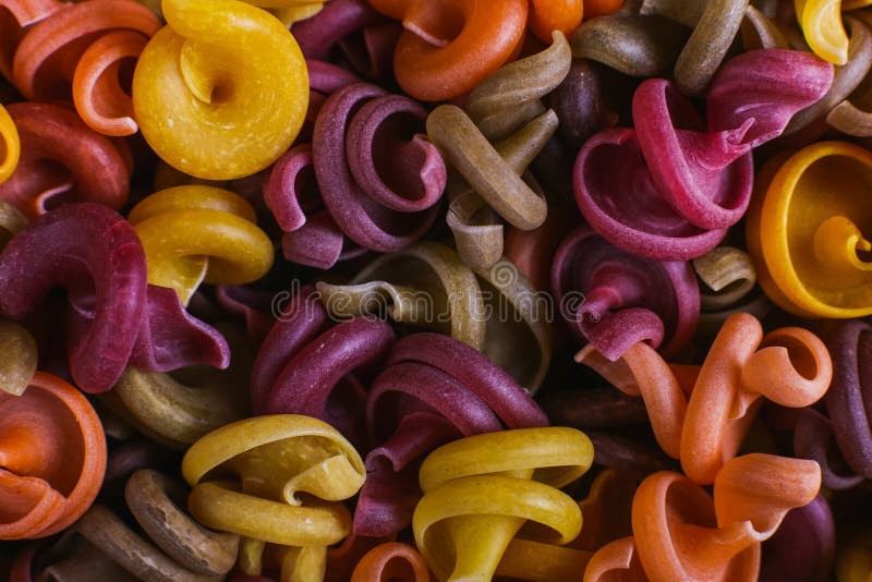 Multi-colored Macaroni of an Unusual Form with Natural Vegetable Dyes ...