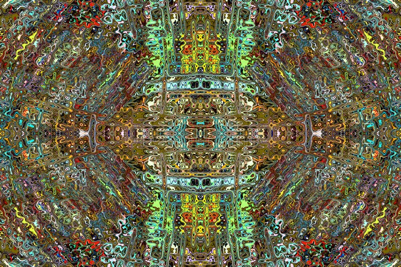 Multicolored Mandala Kaleidoscope Abstract Mess-up Pattern. Comic ...