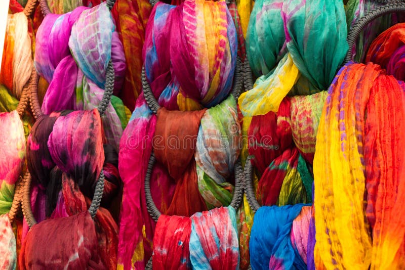 Multicolored Manufacturing Fabric Textiles in Pile Stock Image - Image ...