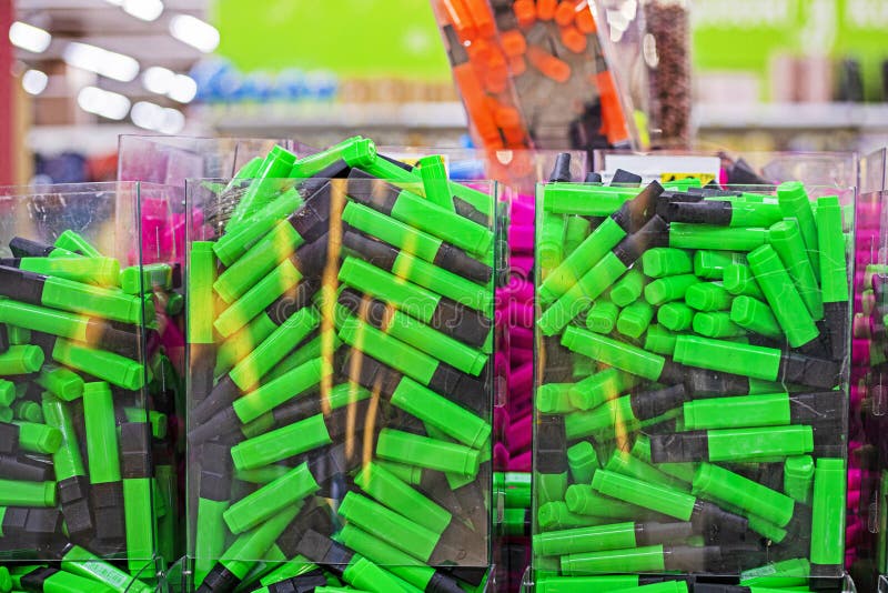 Multicolored Markers in Containers. Back To School Stock Photo - Image ...