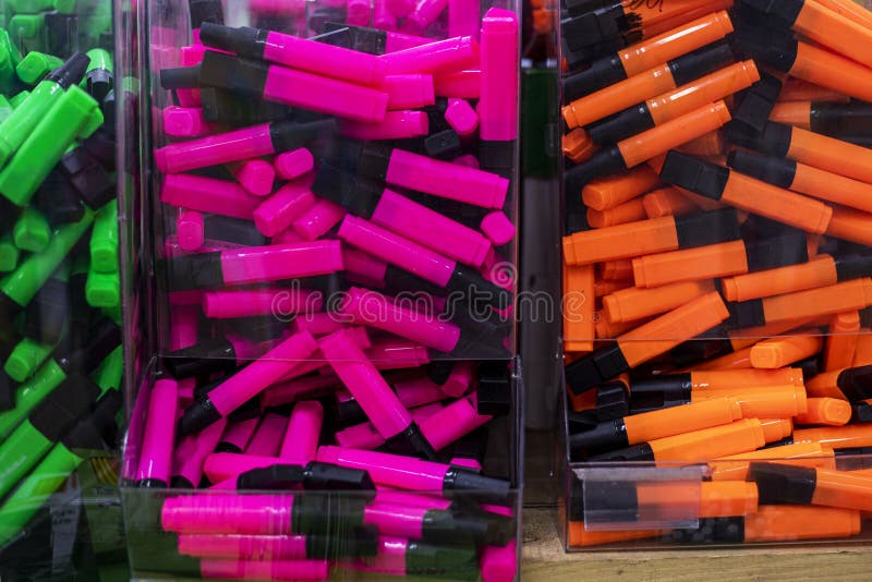 Multicolored Markers in Containers. Back To School Stock Photo - Image ...