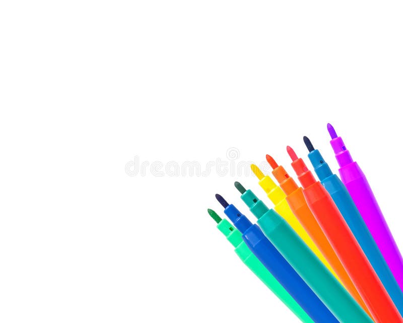 Multicolored Markers Painted Paper. High Quality Beautiful Photo ...