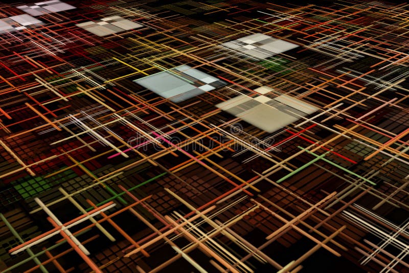 Multicolored Matrix. Square Shape and Grid Pattern As Abstract Stock ...