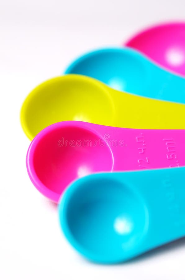 Multicolored Measuring Spoons. Stock Image - Image of color, circular ...