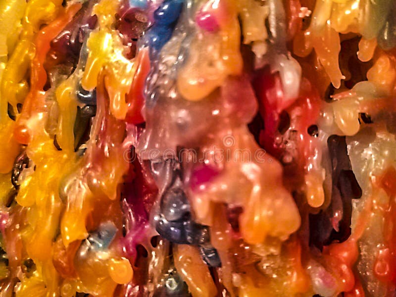 Multicolored Melted Wax Texture Stock Image - Image of melted, organic ...