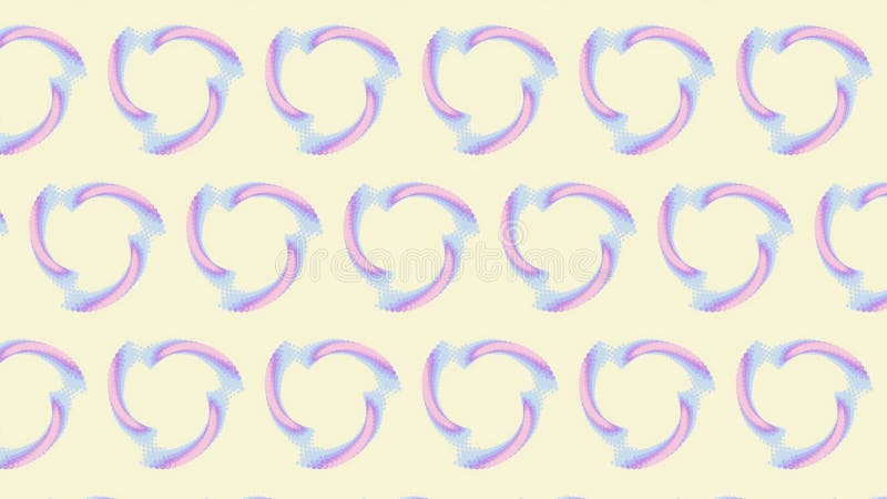 Multicolored Moving Pattern of Endless Circular Shapes. 3d Render Loop ...