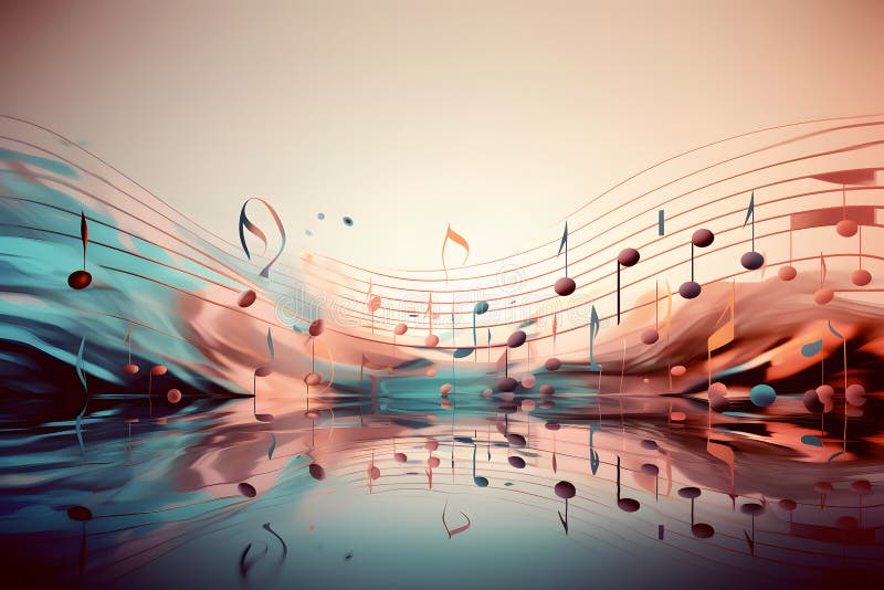 Multicolored Musical Abstract Background. Neural Network AI Generated ...