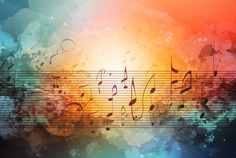 Multicolored Musical Abstract Background. Neural Network AI Generated ...