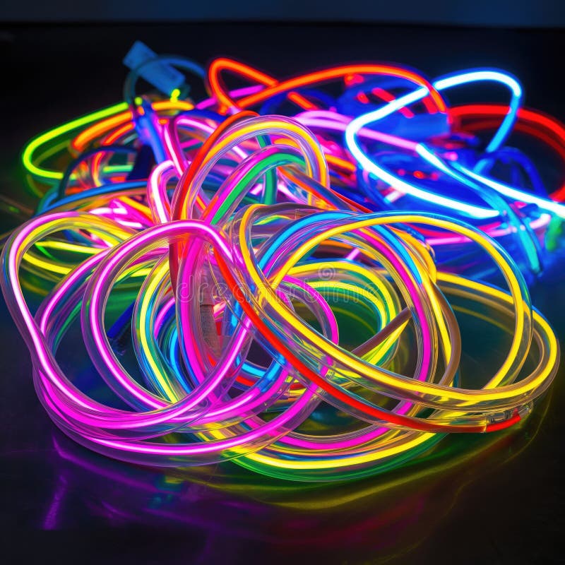 Multicolored neon light stock image. Image of abstract - 308312477