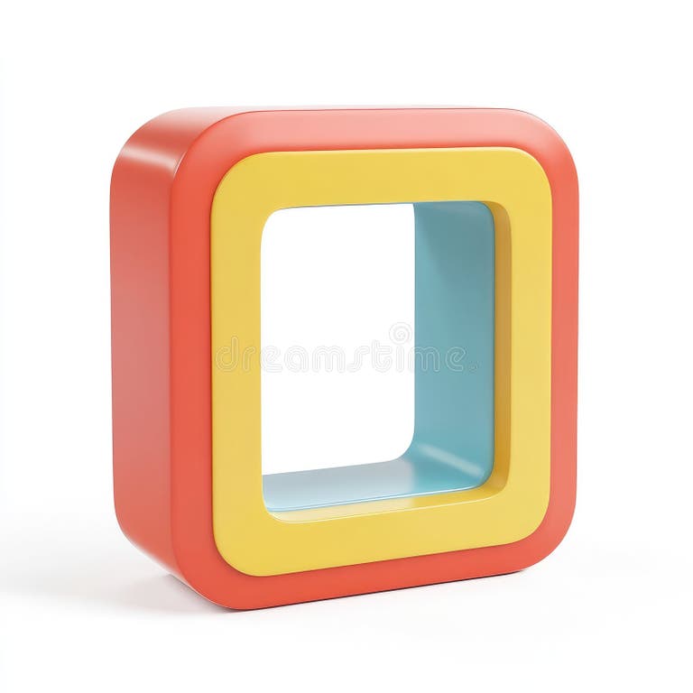 Abstract Colorful Square Frame, Modern Design Element Stock Illustration - Illustration of ...