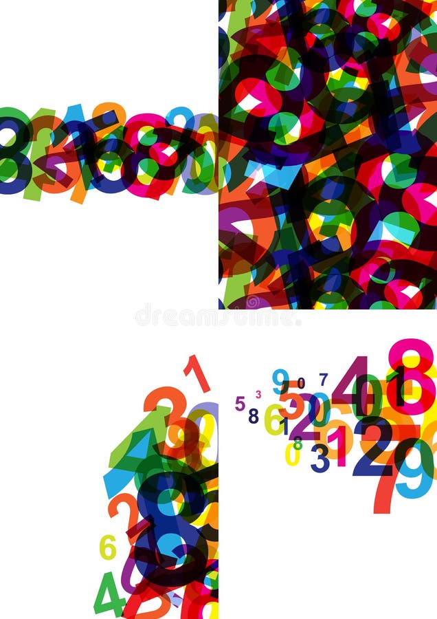 Multicolored Number Abstract Background Colorful Texture Stock Vector ...