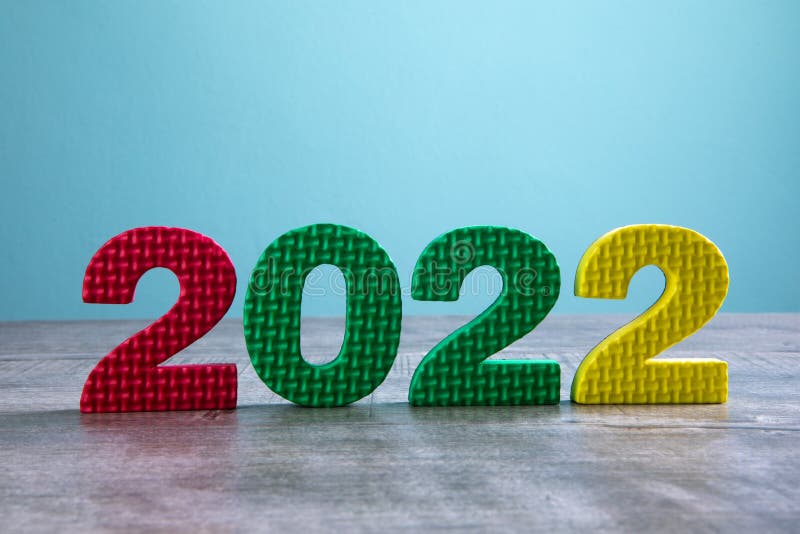Multicolored numbers 2022 stock photo. Image of banner - 239013730