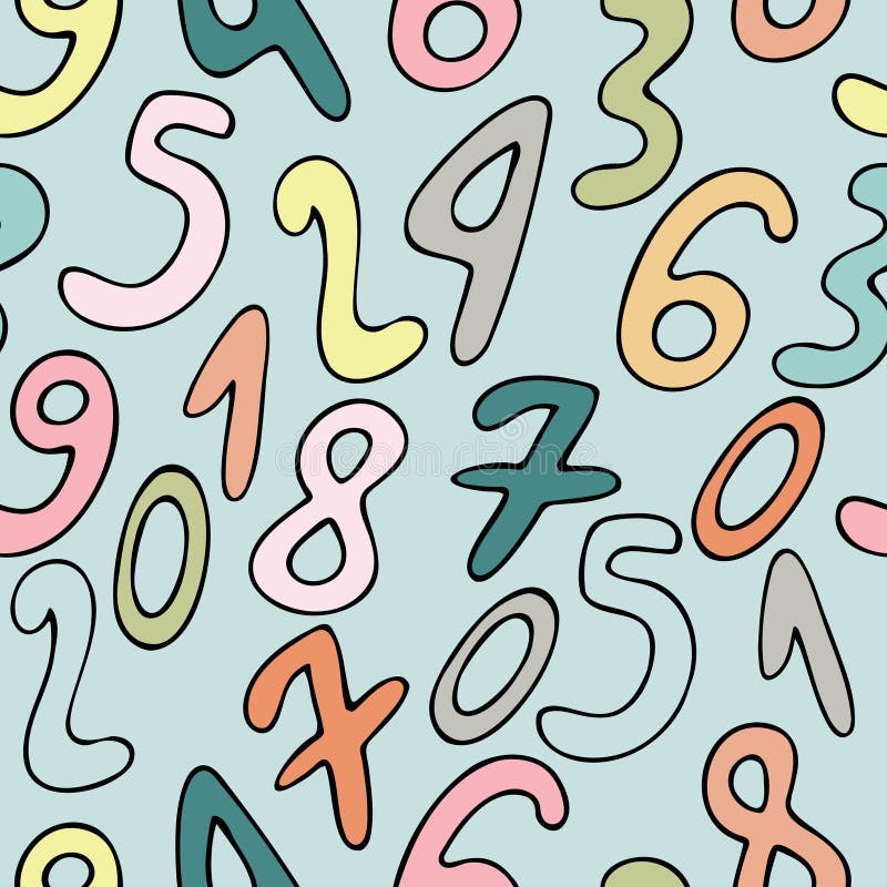Digits Multicolored Numbers Stock Illustrations – 290 Digits ...