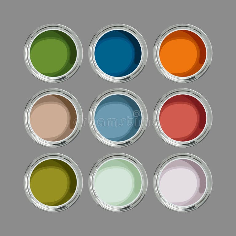 Paint Can Top View Stock Illustrations – 901 Paint Can Top View Stock ...