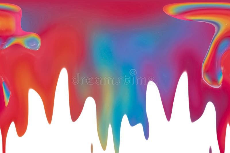 Multicolored Paint Streaks on a White Background, Abstract Pattern ...