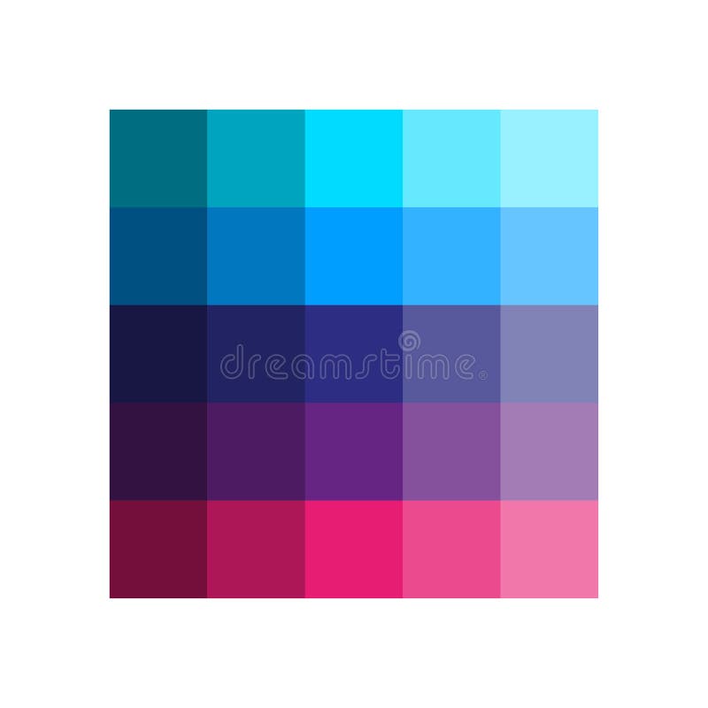 Multicolored Palette of Cubes. Color Palette. Vector Illustration Stock ...