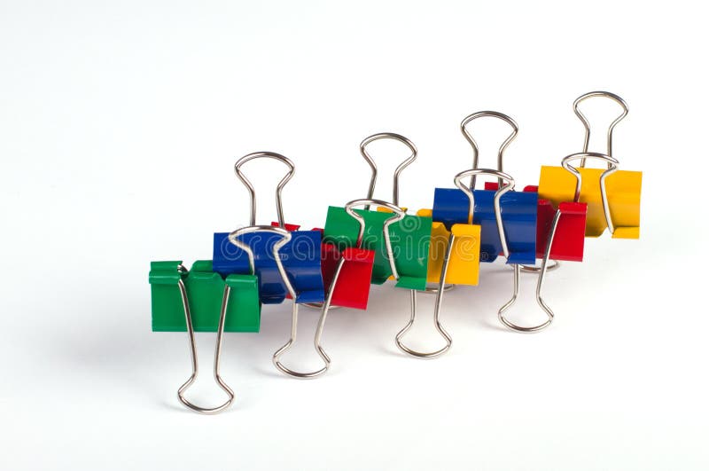 Multicolored paper clips stock photo. Image of isolated - 17955706