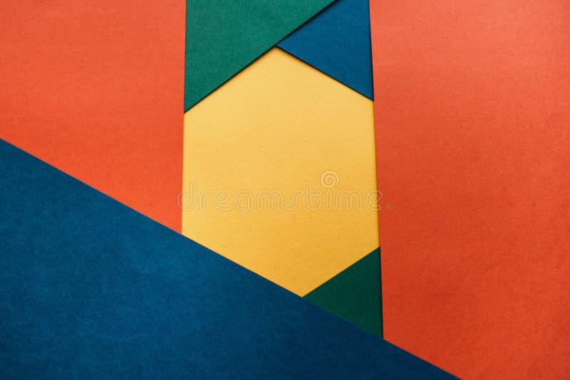 Multicolored Paper Forming a Geometric Form with Space for Text Stock ...