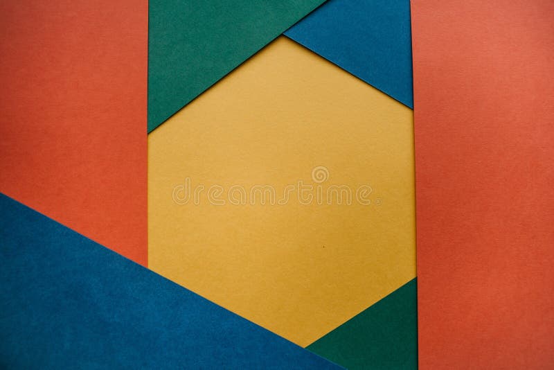 Multicolored Paper Forming a Geometric Form with Space for Text Stock ...