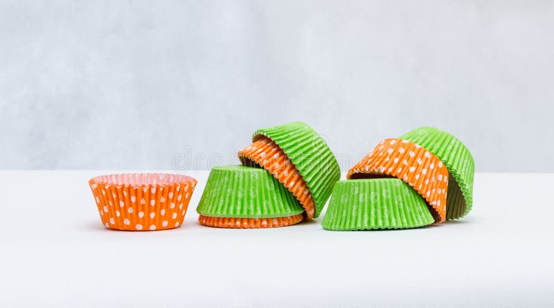 Multicolored Paper Forms for Muffins Stock Photo - Image of daisies ...