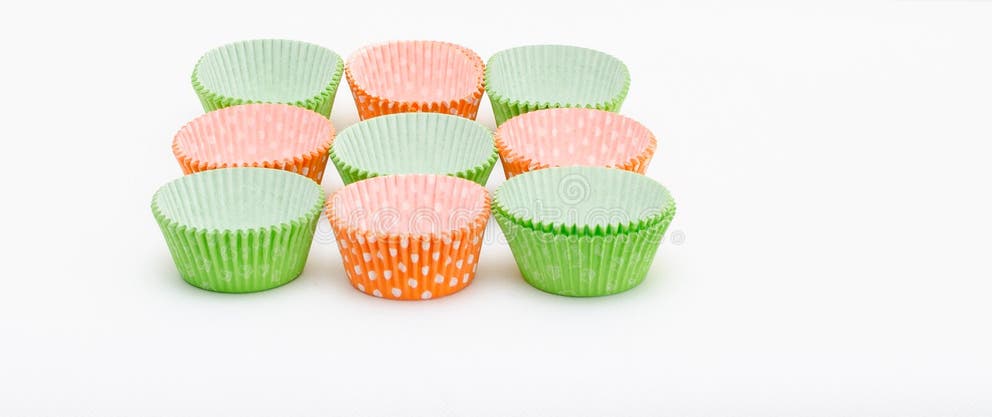 Multicolored Paper Forms for Muffins Stock Photo - Image of household ...