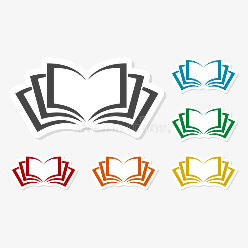 Multicolored Paper Stickers - File, Folder Icon Stock Vector ...