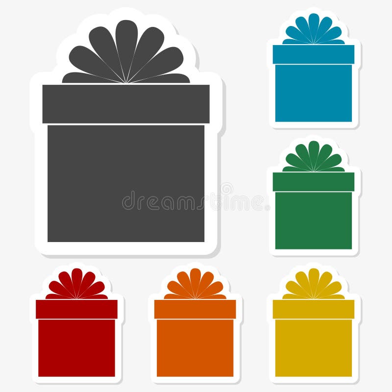 Multicolored Paper Stickers - Bank Icon Stock Vector - Illustration of ...