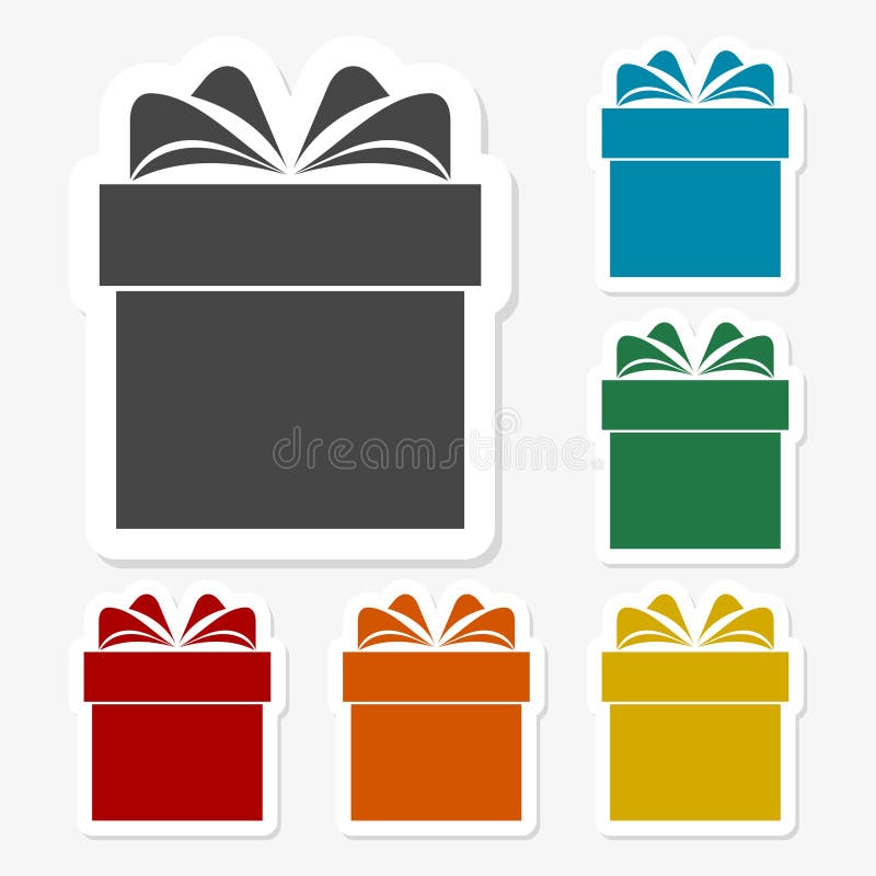 Multicolored Paper Stickers - File, Folder Icon Stock Vector ...