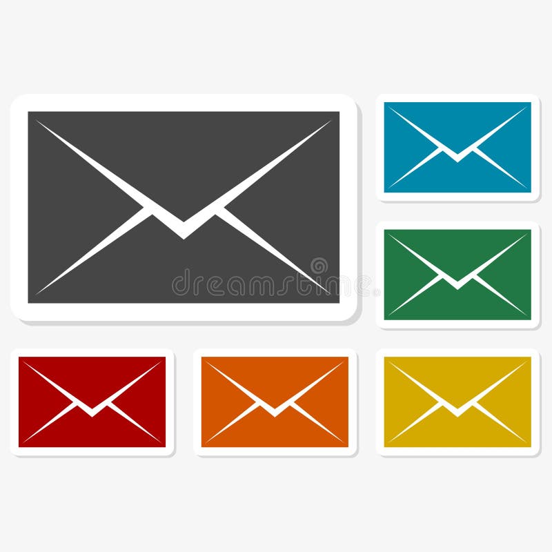 Multicolored Paper Stickers - Mail Stock Vector - Illustration of blank ...