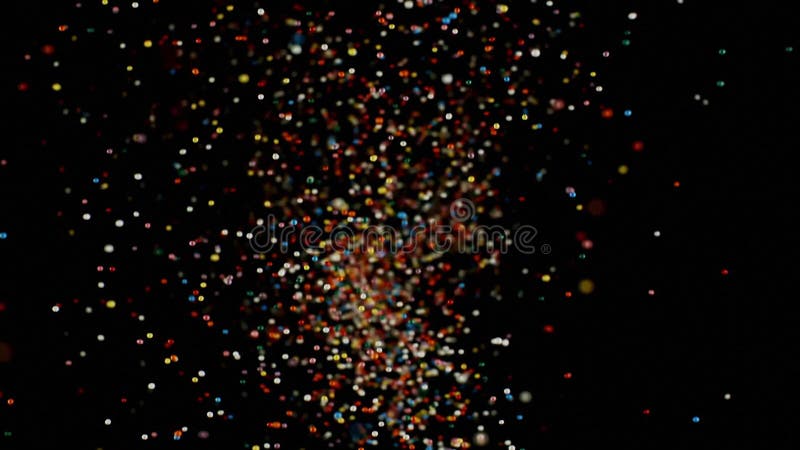 Multicolored Particles Fly after Being Exploded, Rainbow Sprinkles ...