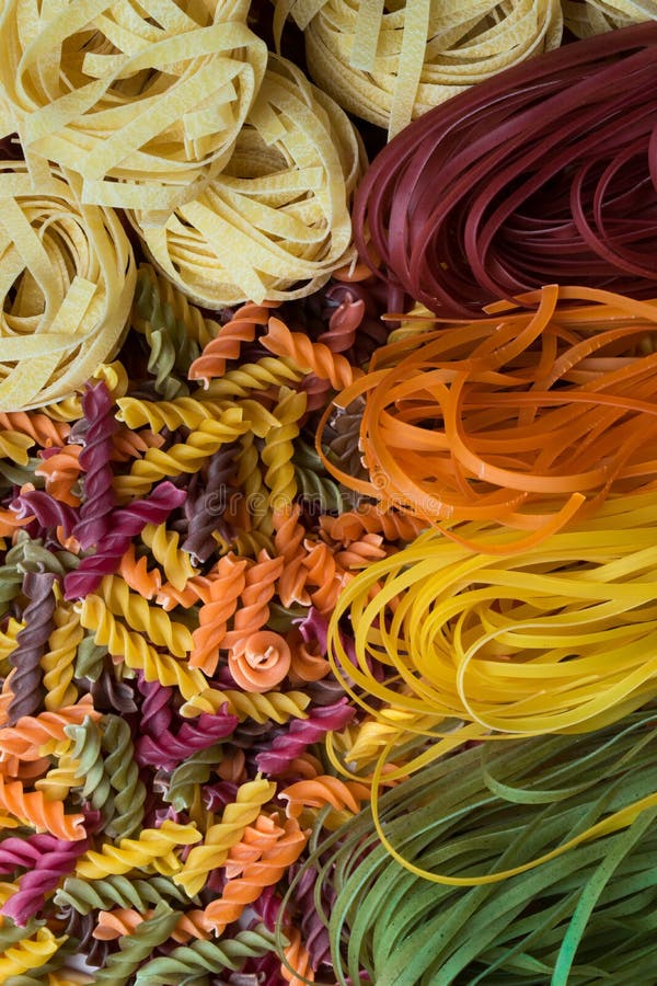 Multicolored Pasta Close-up. Pasta of Different Shapes Stock Image ...