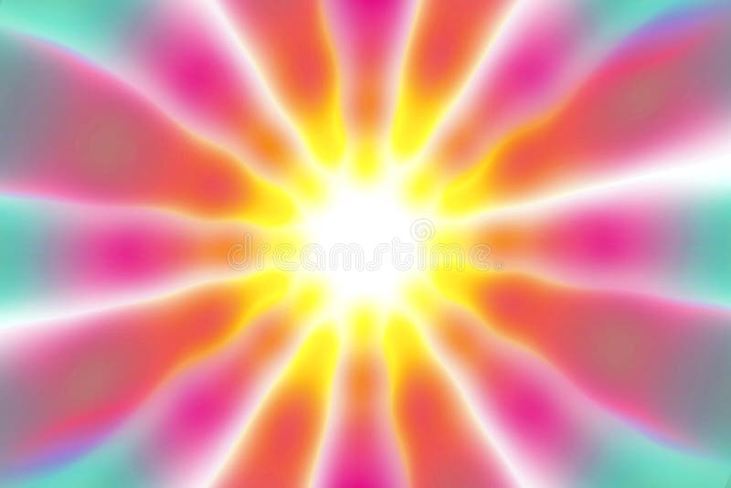 Multicolored Pastel Radial Circle Light Pattern Stock Illustration ...