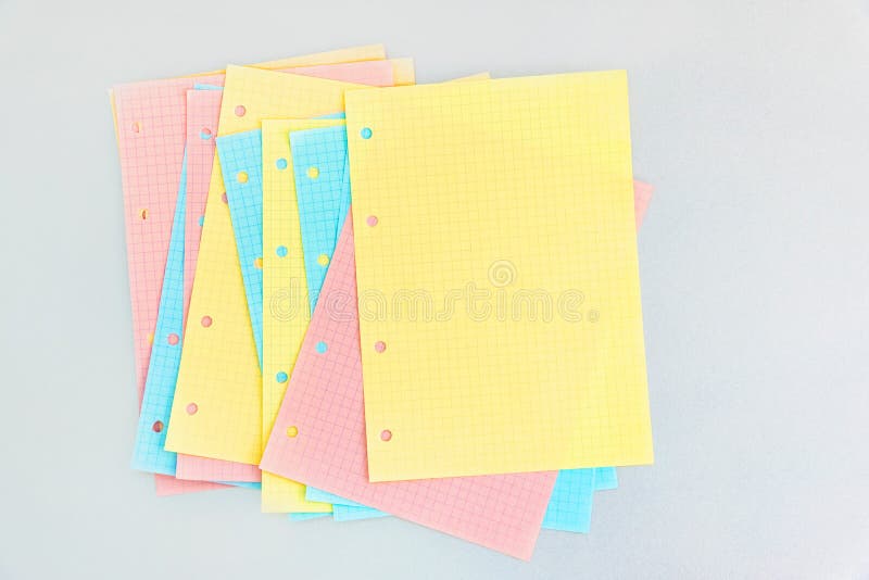 Multicolored Pastel Sheets of Blocks for Booklet Stock Photo - Image of ...