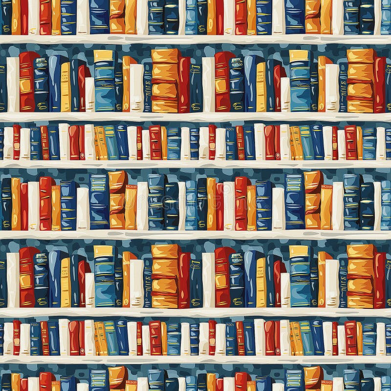 Multicolored Pattern of Books on Wall Stock Photo - Image of background ...