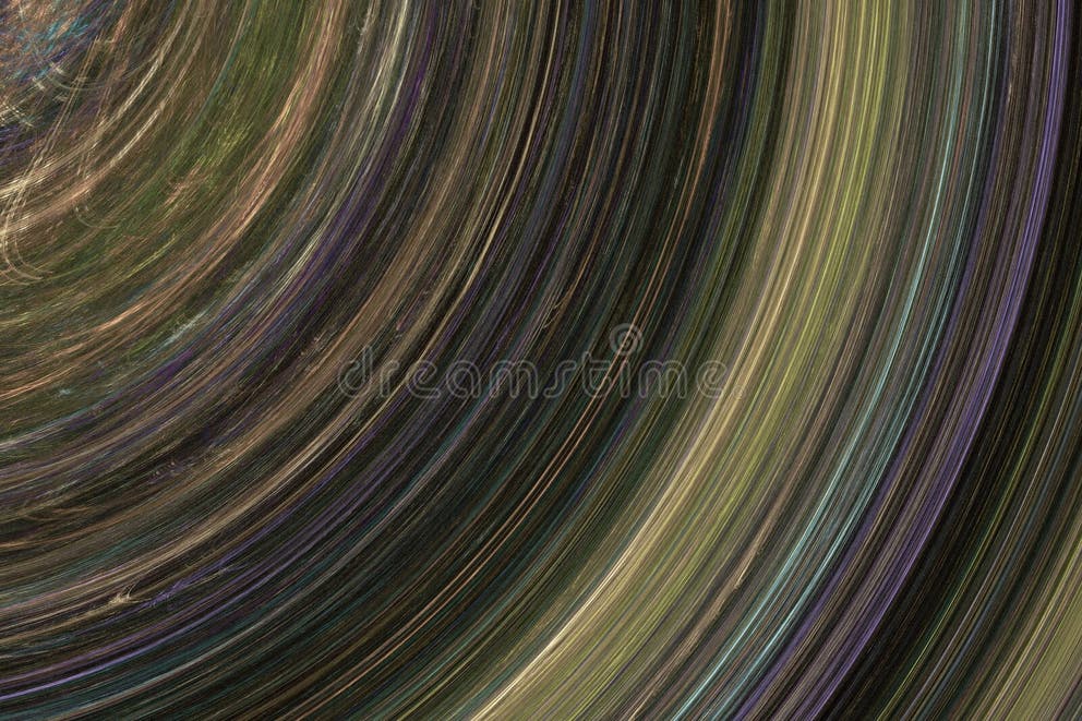 Multicolored Pattern of Curved Semicircular Lines on a Black Background ...