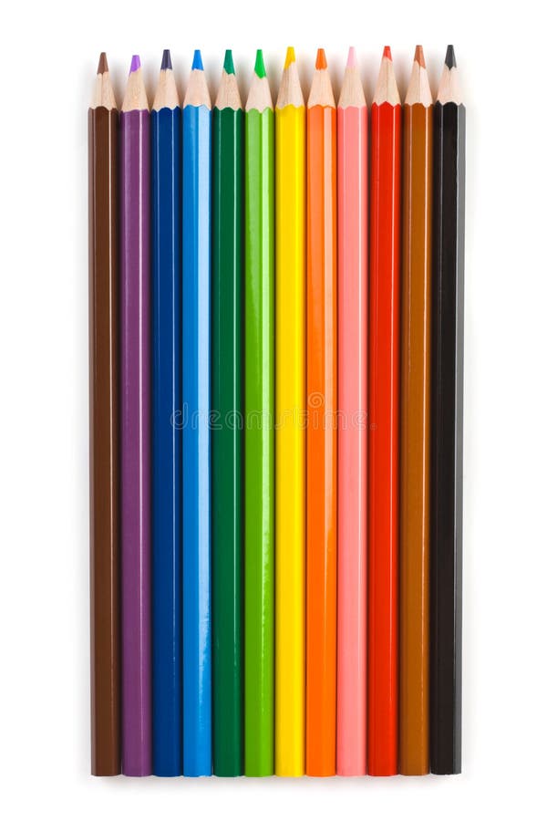 Multicolored pencils stock photo. Image of isolated, painting - 11628024