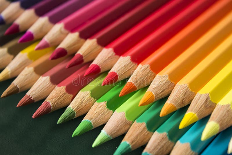Multicolored Pencils, Close Up Stock Photo - Image of multicolored ...