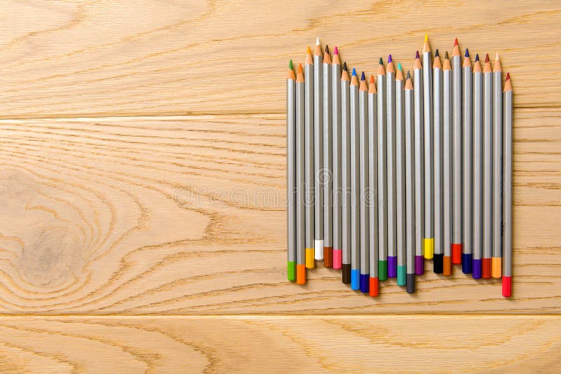 Multicolored Pencils Ready for Using Stock Image - Image of bright ...