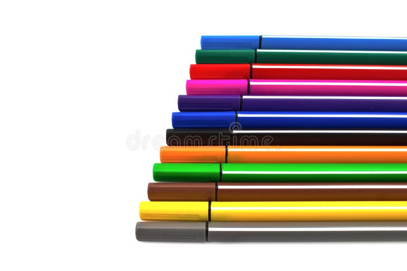 Multicolored Pens stock photo. Image of bright, color - 34422202
