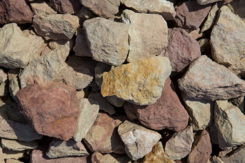 Multicolored Pieces of Large Slate Stone on a Slant the Afternoon Stock ...