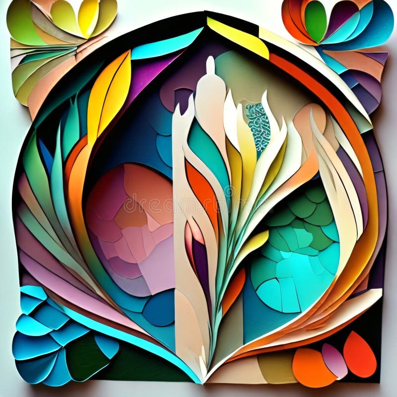 Multicolored Plants, Plant Pattern. Backdrop of Organic Plant Forms and ...