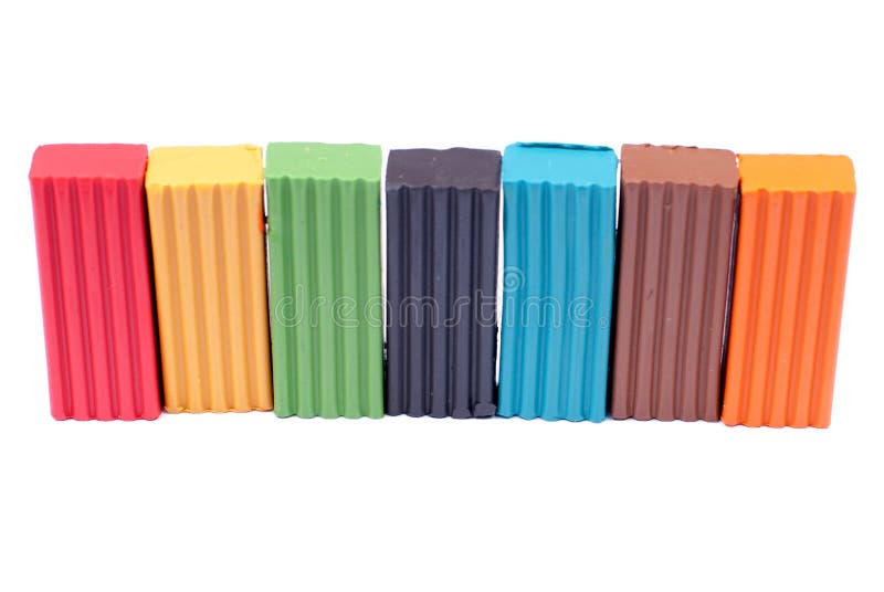 Multicolored Plasticine on an Isolated Background Stock Photo - Image ...