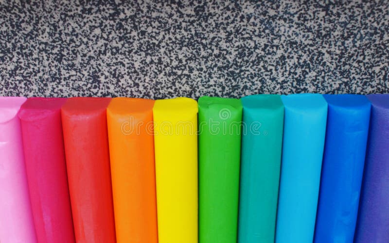 Multicolored Plasticine Texture Background Stock Photo - Image of piece ...