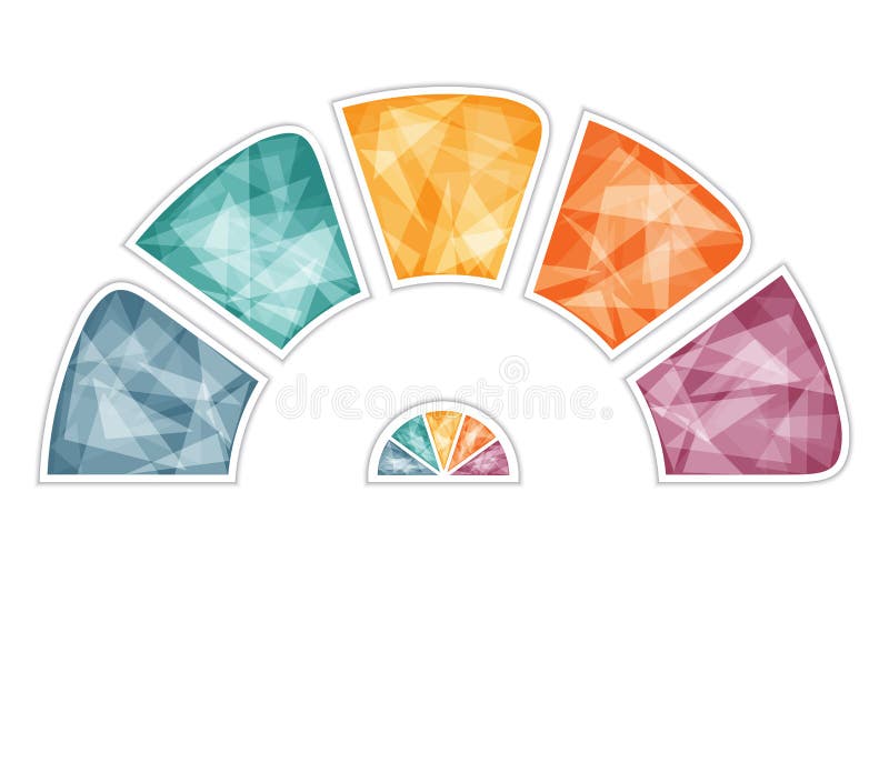 Raster Template for Infographics 10 Positions. Colored Buttons on a ...