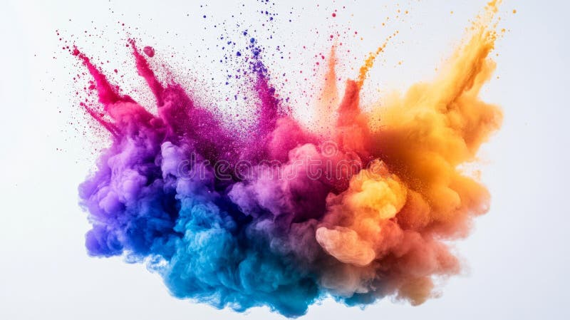 ?Multicolored Powder Explosion Creating a Stunning Visual Effect on a ...