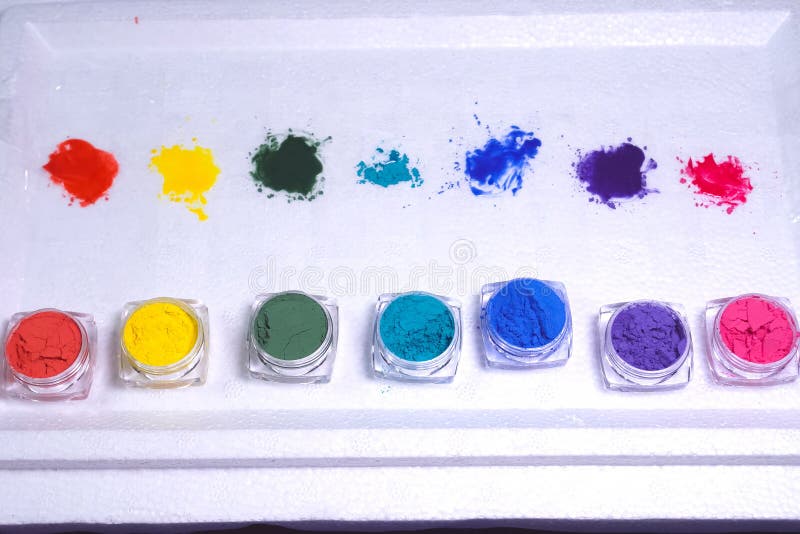 Multicolored Powder Paints. Paints in the Form Stock Image - Image of ...