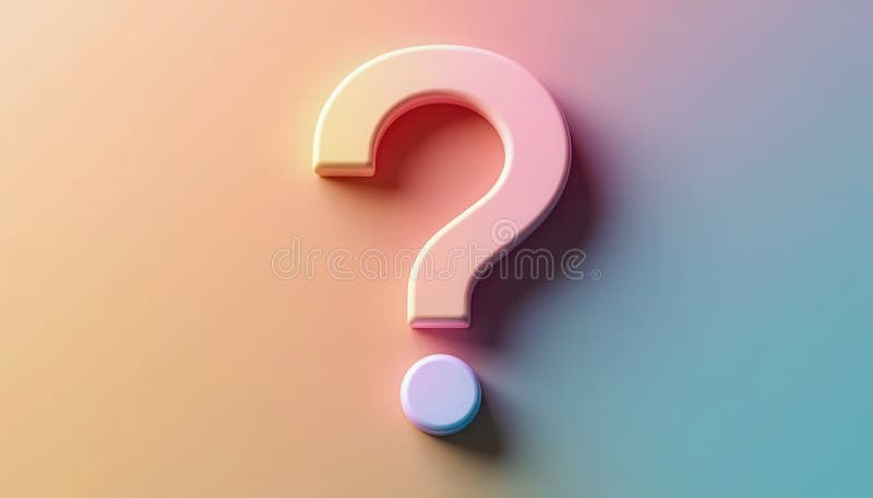 Multicolored Question Mark Against Gradient Background, Symbolizing ...
