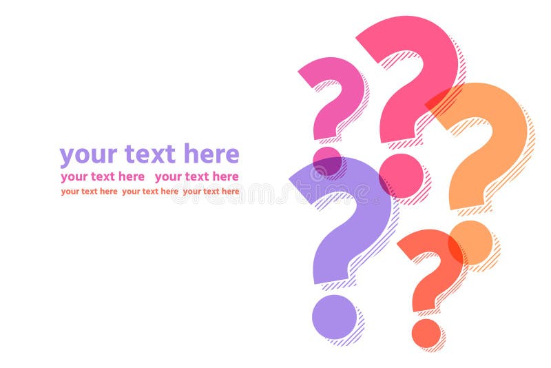 Multicolored Question Marks Horizontal Template Stock Vector ...